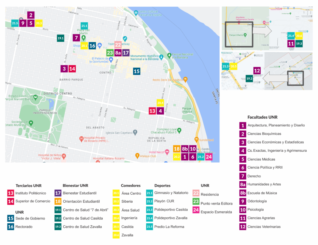 Mapa UNR - Universidad Nacional de Rosario