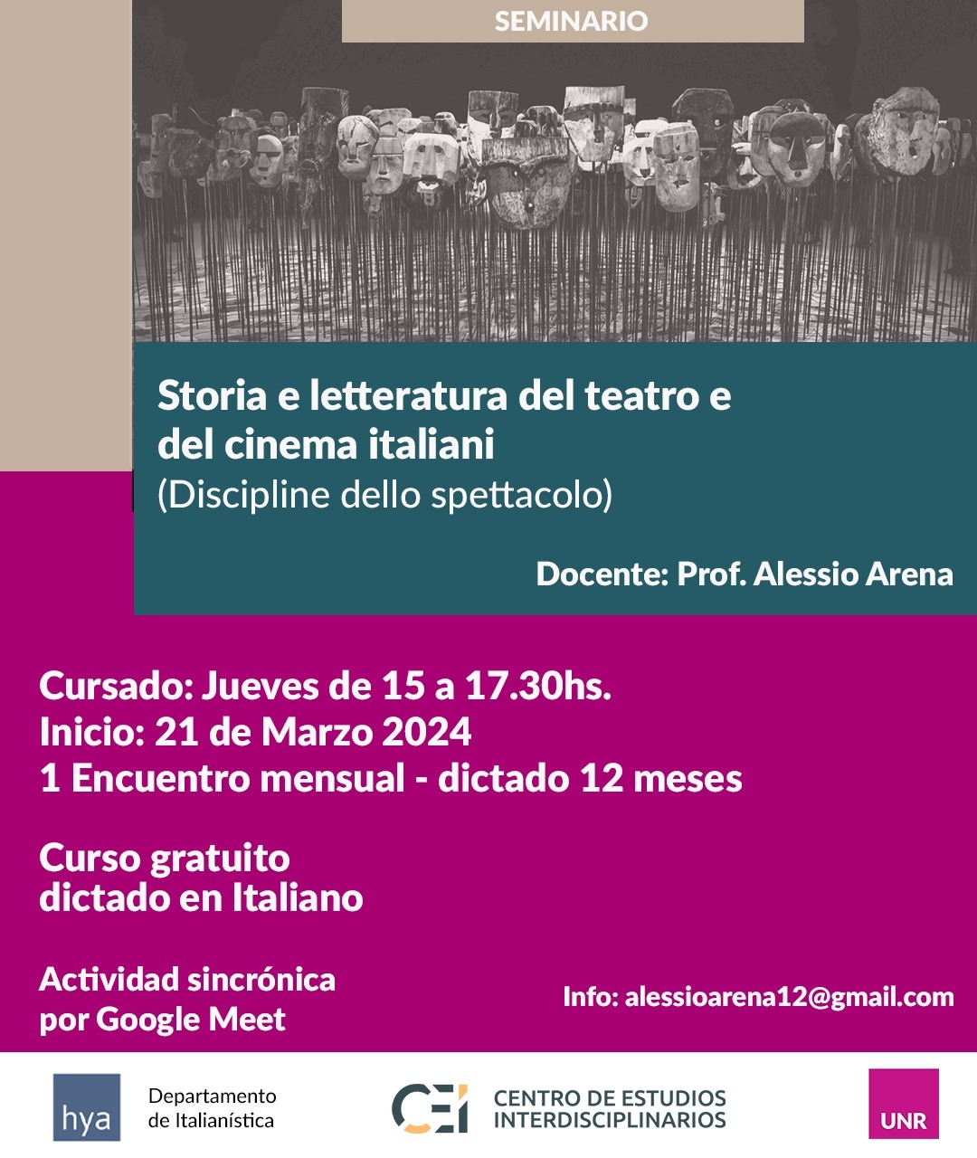 Seminar on History and Literature of Italian Theater and Cinema ...