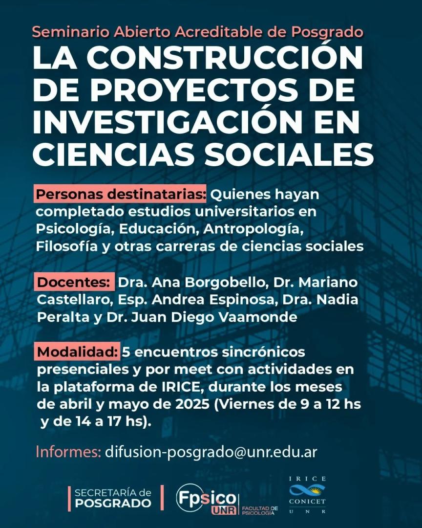 Seminario "La construcción de proyectos de investigación en Ciencias ...